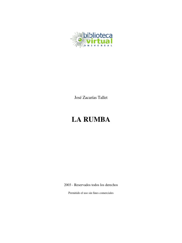 Zacarías Tallet, José - La Rumba | PDF | Musica Latinoamericana ...