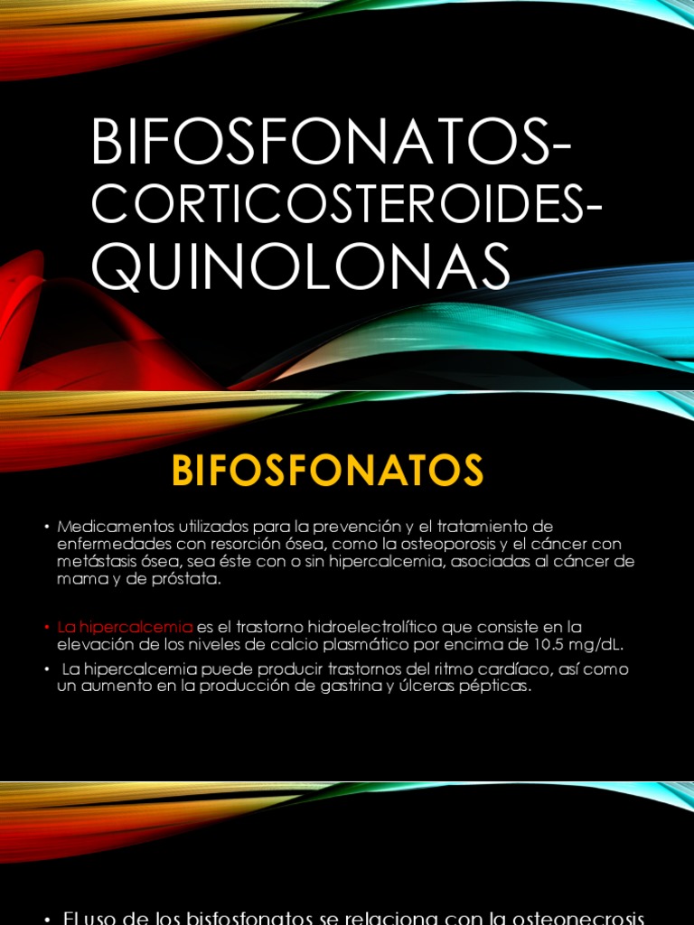Bifosfonatos Farmaco | PDF | Corticosteroides | Drogas
