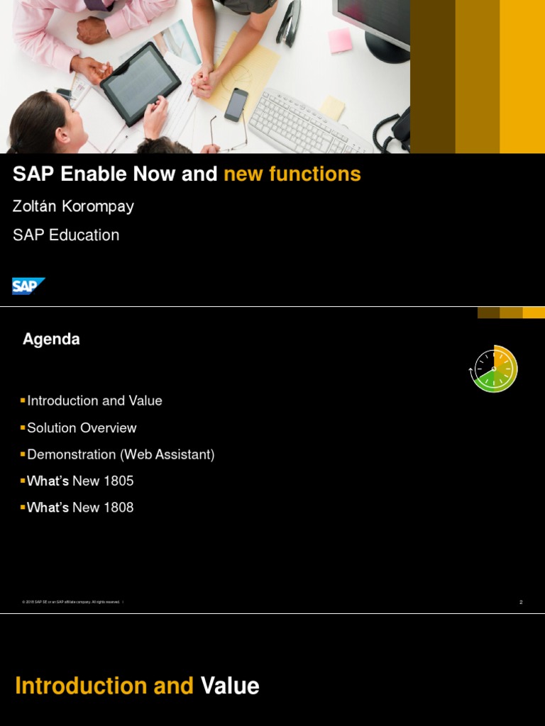 SAP Enable Now and: new functions | Sap Se | Educational Technology ...