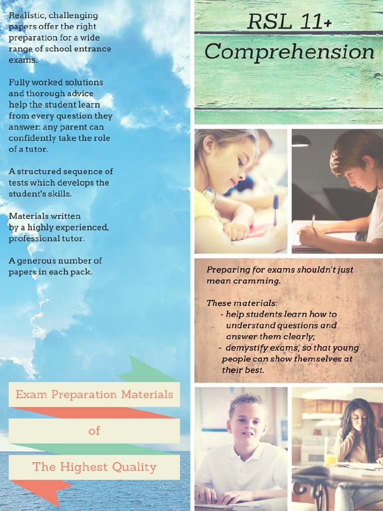 RSL 11+ Comprehension Sample | PDF | Question | Test (Assessment)