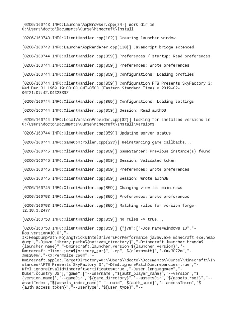 Launcher Log | PDF | Mojang | Computing Platforms