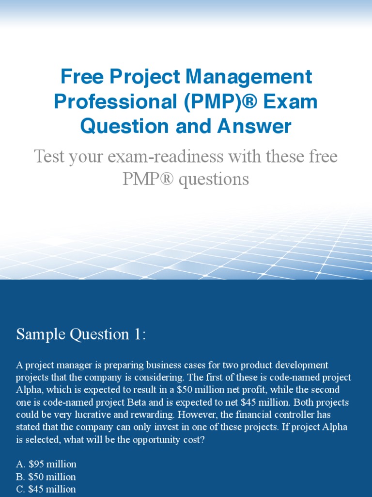 PMP Sample Question | PDF | Software Release Life Cycle | Project ...