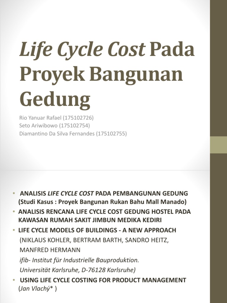 Life Cycle Cost Pada Proyek Bangunan Gedung | PDF