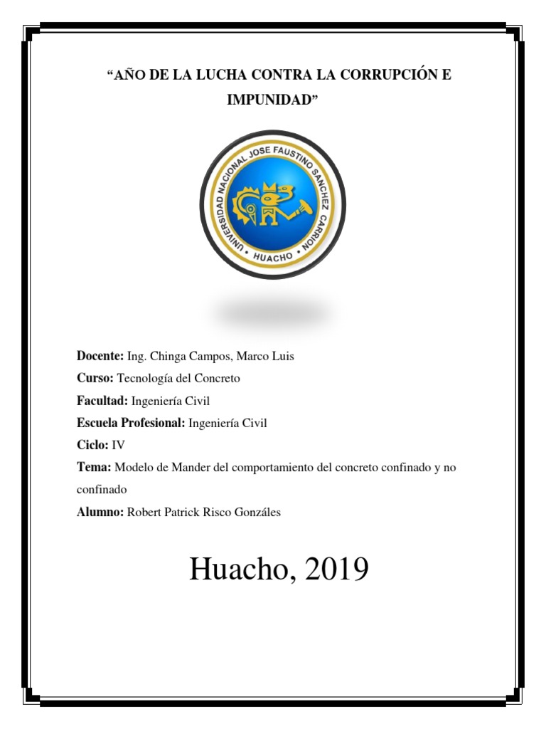 Modelo de Mander | PDF | Resistencia de materiales | Hormigón