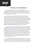 Elizabethan Era Social Class Structure | PDF | Elizabethan Era | Gentry