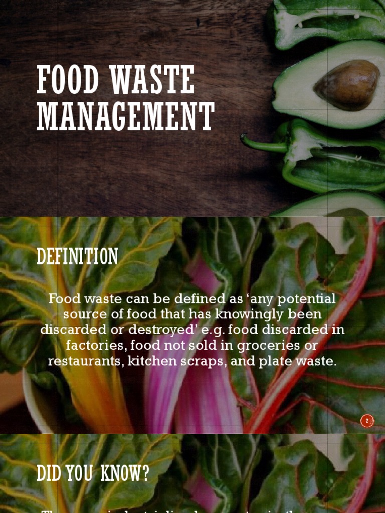 Food Waste Management | PDF | Foods | Waste