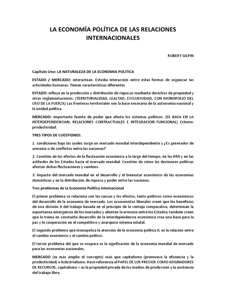 2 - La Economía Política de Las Relaciones Internacionales - Robert ...