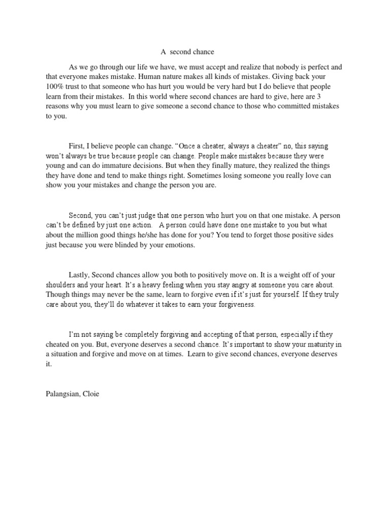 A Second Chance | PDF