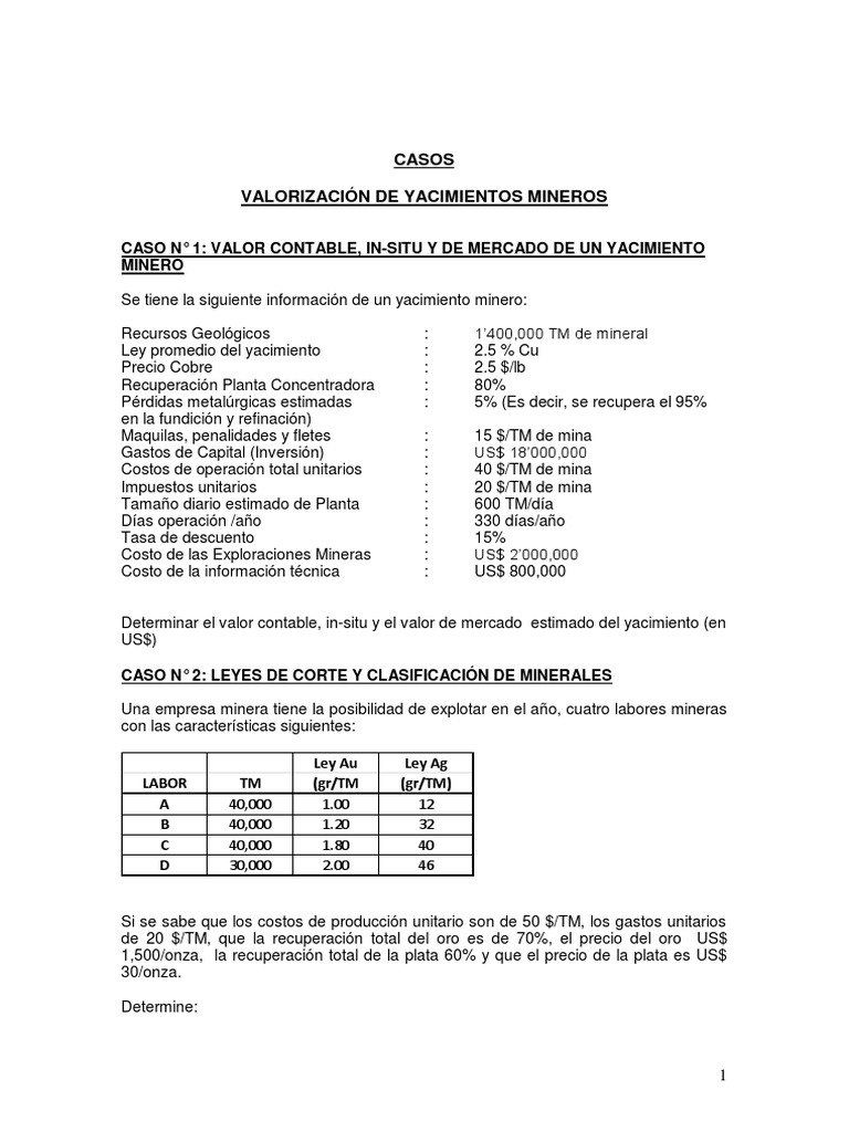 Valuable Insights into Mining Project Valuation | PDF | Minería | Plata