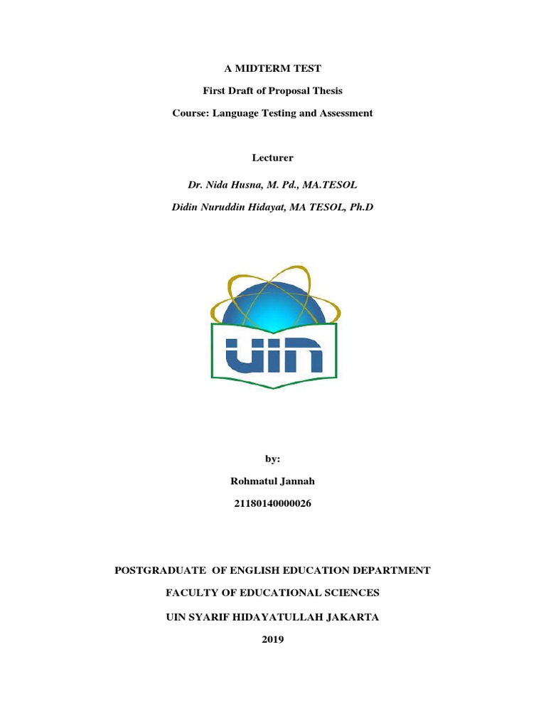 First Draft LTA PDF | PDF | Validity (Statistics) | Test (Assessment)