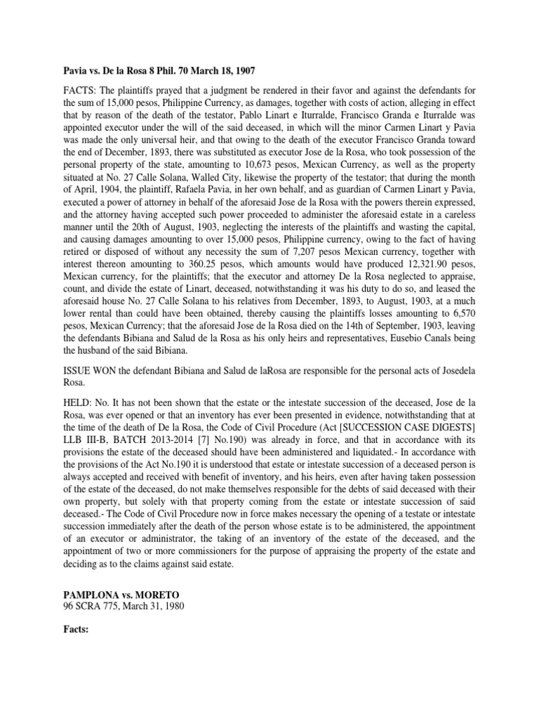 Succession 7 Cases | PDF | Will And Testament | Probate