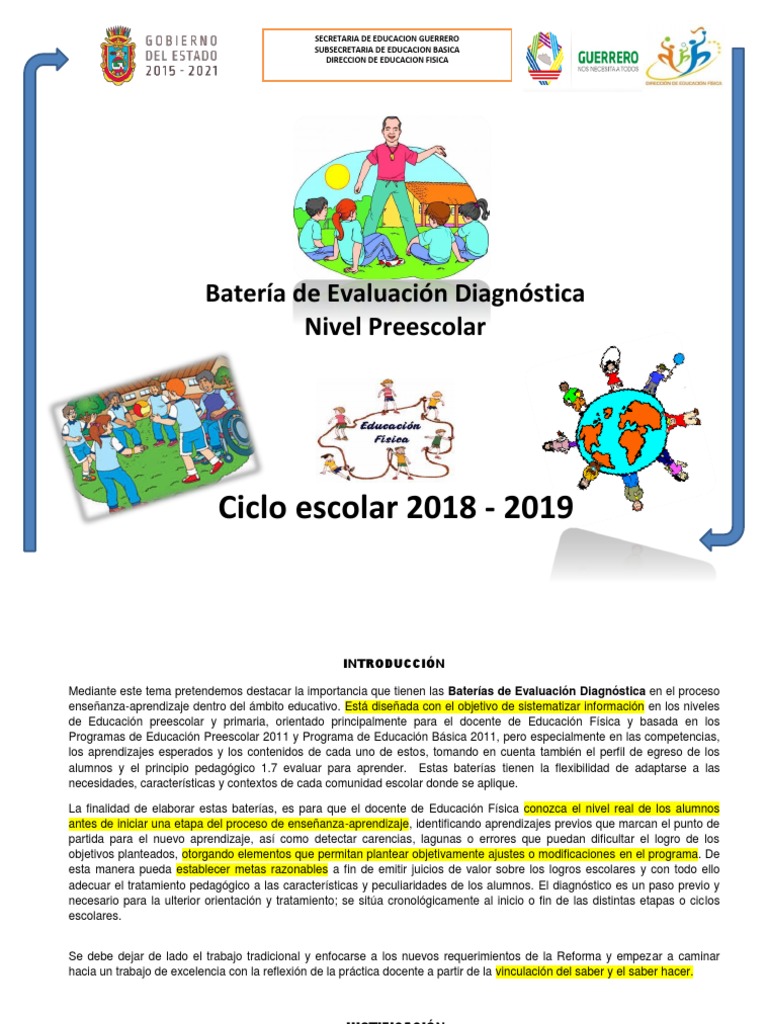 Batería De Evaluación Diagnóstica Preescolar Pdf Evaluación