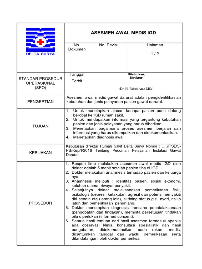 Asesmen Awal Medis Igd | PDF | Sains & Matematika