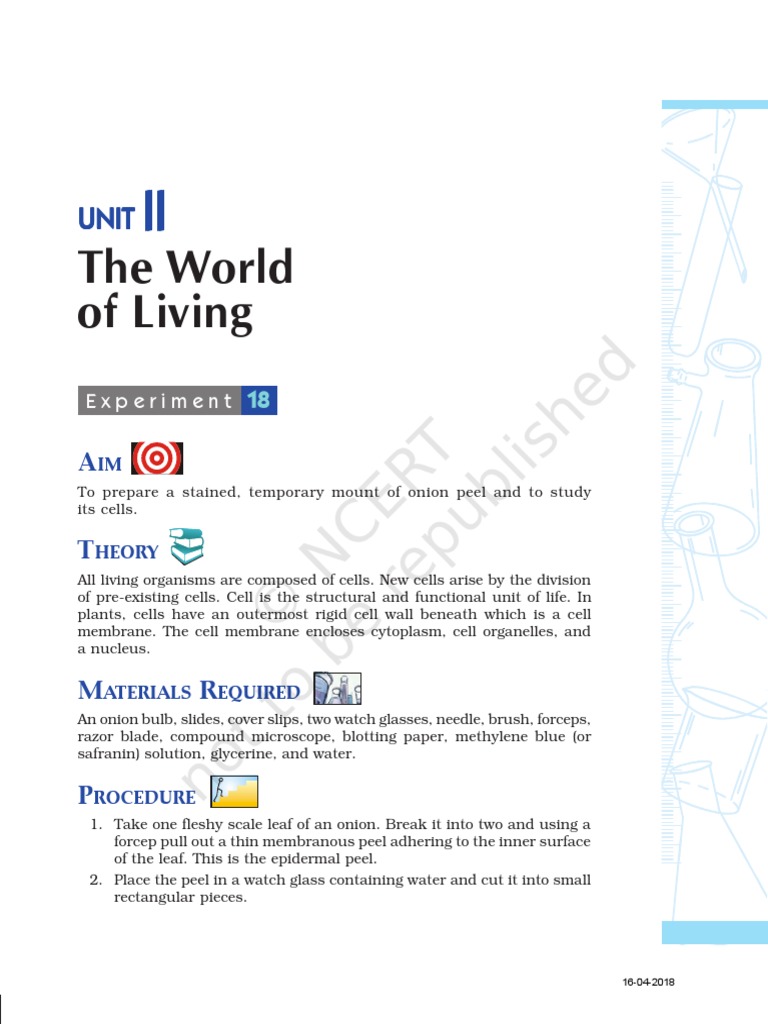CBSE Science Lab Manual - Class 9 - Module 3 | PDF | Tissue (Biology ...