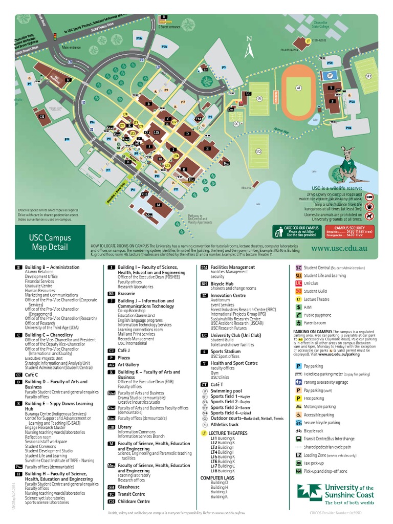PETA KAMPUS Campus Maps Detail | PDF | University Of Southern ...