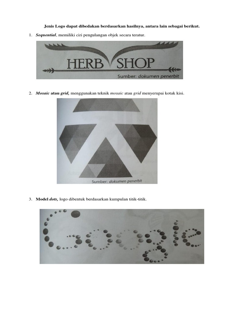 9 Jenis Logo dan Contohnya | PDF | Seni