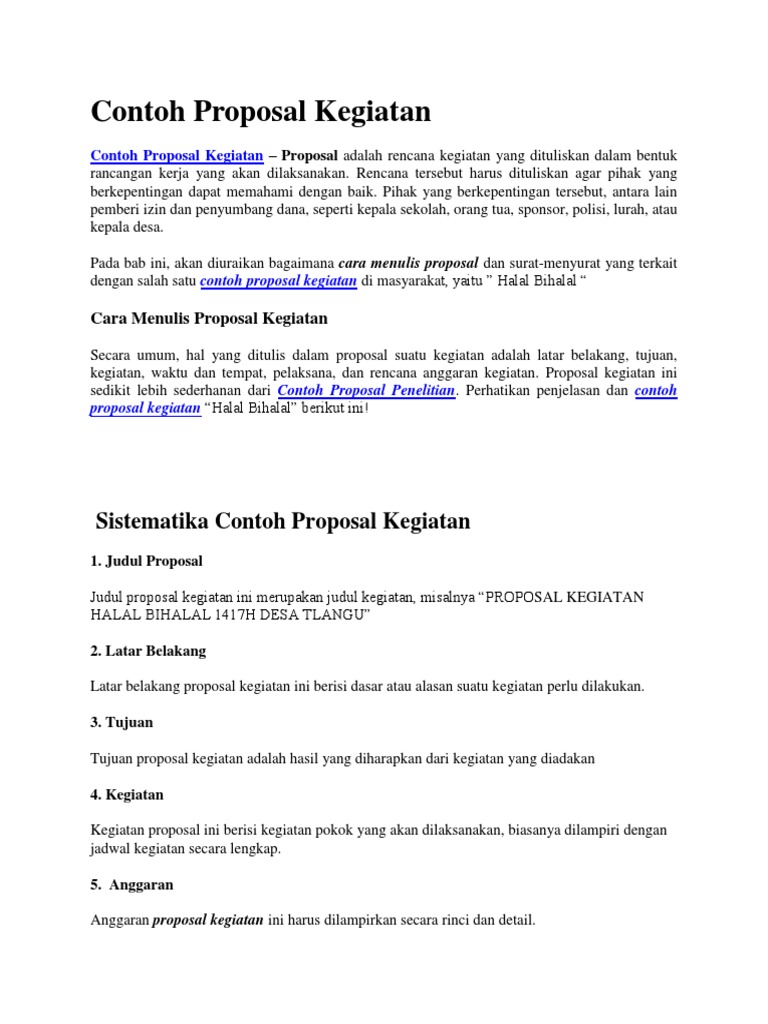 Contoh Proposal | PDF