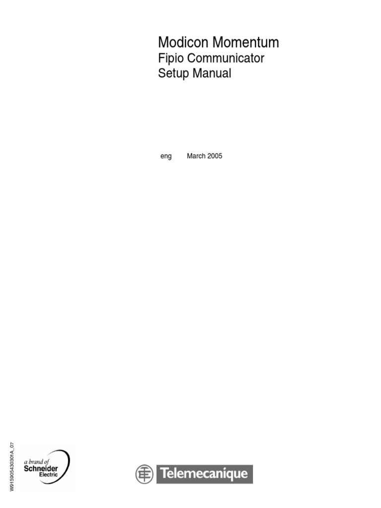 Modicon Momentum: Fipio Communicator Setup Manual | PDF | Programmable ...