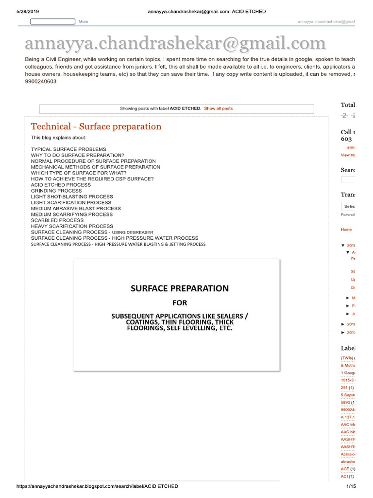 Technical - Surface Preparation | PDF