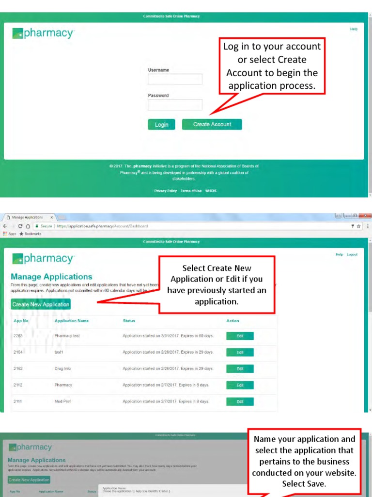 Pharmacy Application Instructions | PDF | Domain Name | Pharmacy