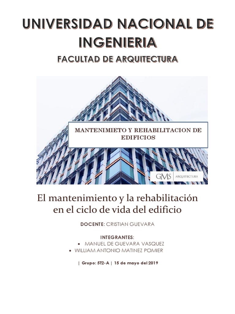 Mantenimiento y Rehabilitacion de Edificios | PDF | Vida | Diseño
