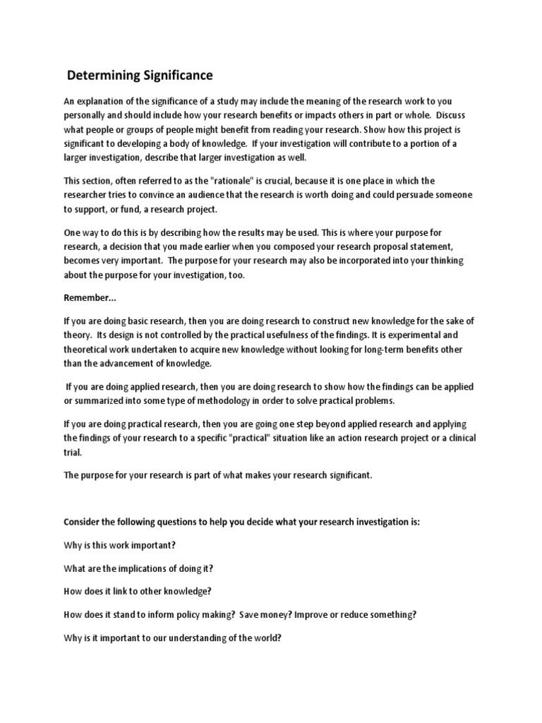 Determining Significance: Remember.. | PDF | Sociobiology | Human