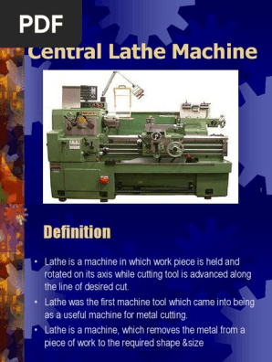 Lathe Machine Operation Ppt
