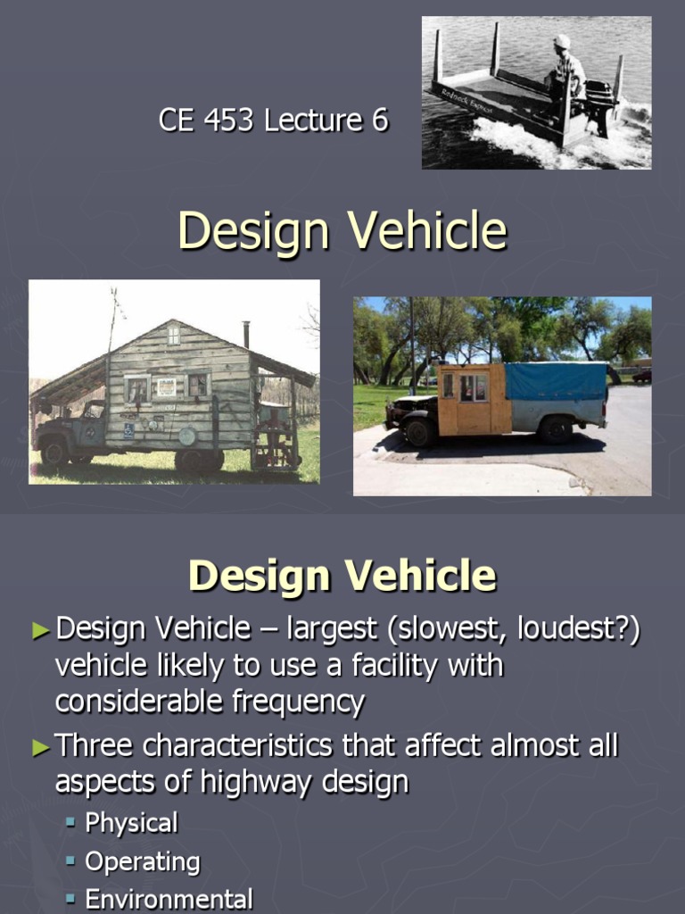 06 Design Vehicle | PDF | Truck | Homework