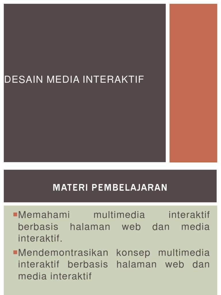 Konsep Desain Media Interaktif | PDF