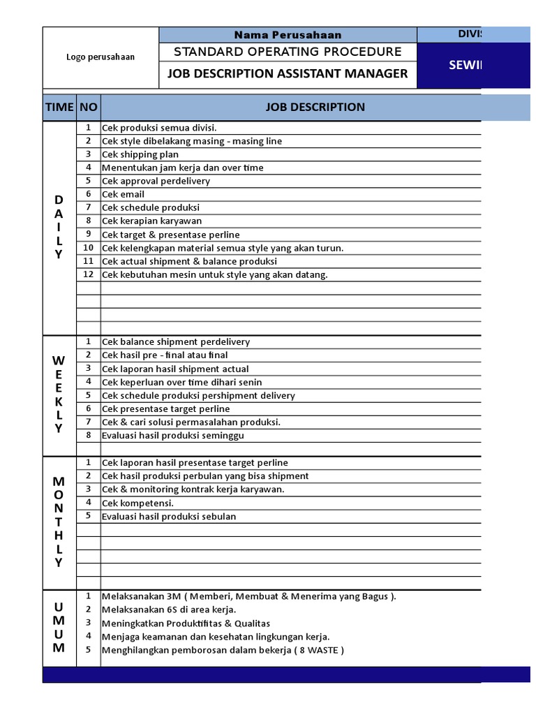 Job Desc Sewing | PDF