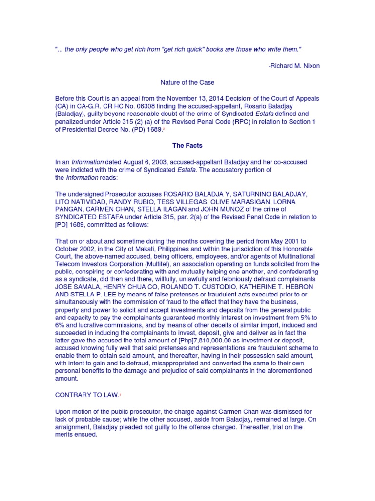 Estafa Case | PDF | Ponzi Scheme | Fraud