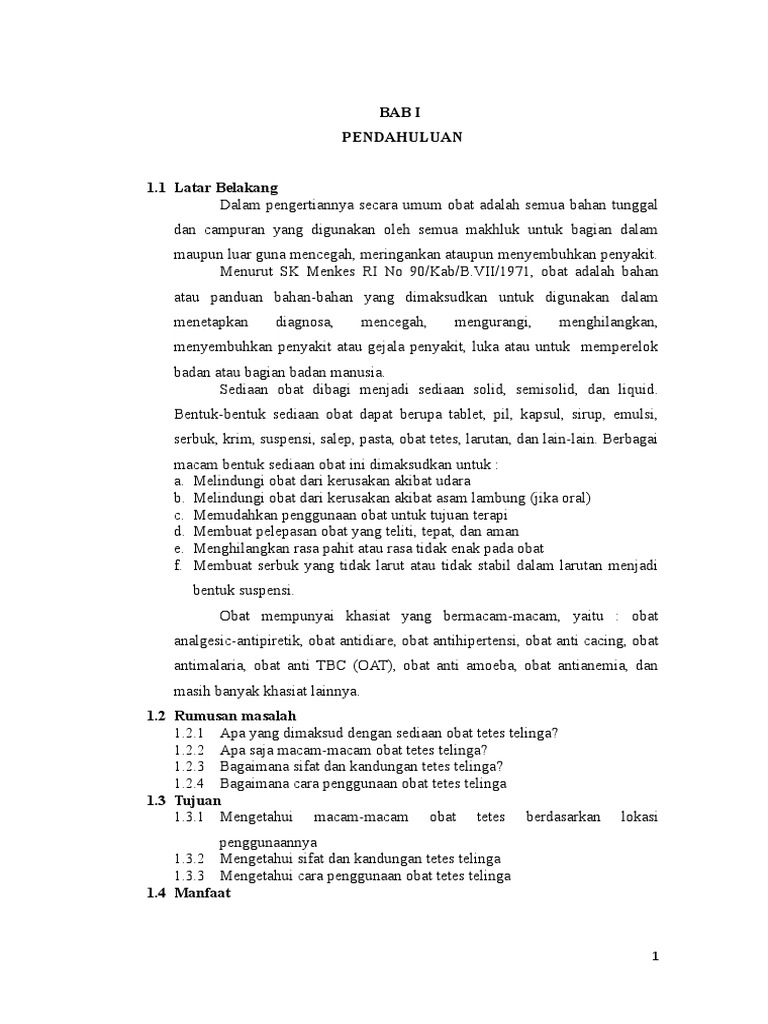 Pengertian dan Penggunaan Guttae Auriculares | PDF
