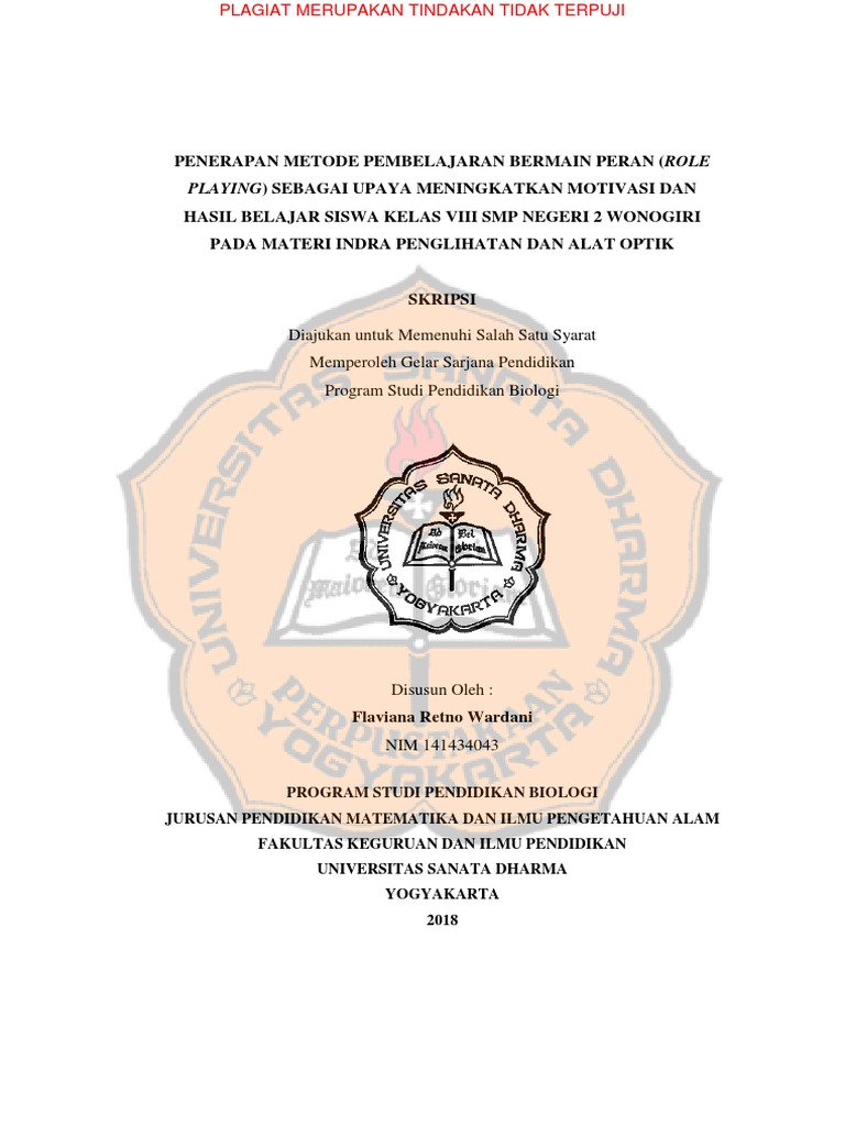 Penerapan Metode Pembelajaran Bermain Peran (Role: Playing) Sebagai ...
