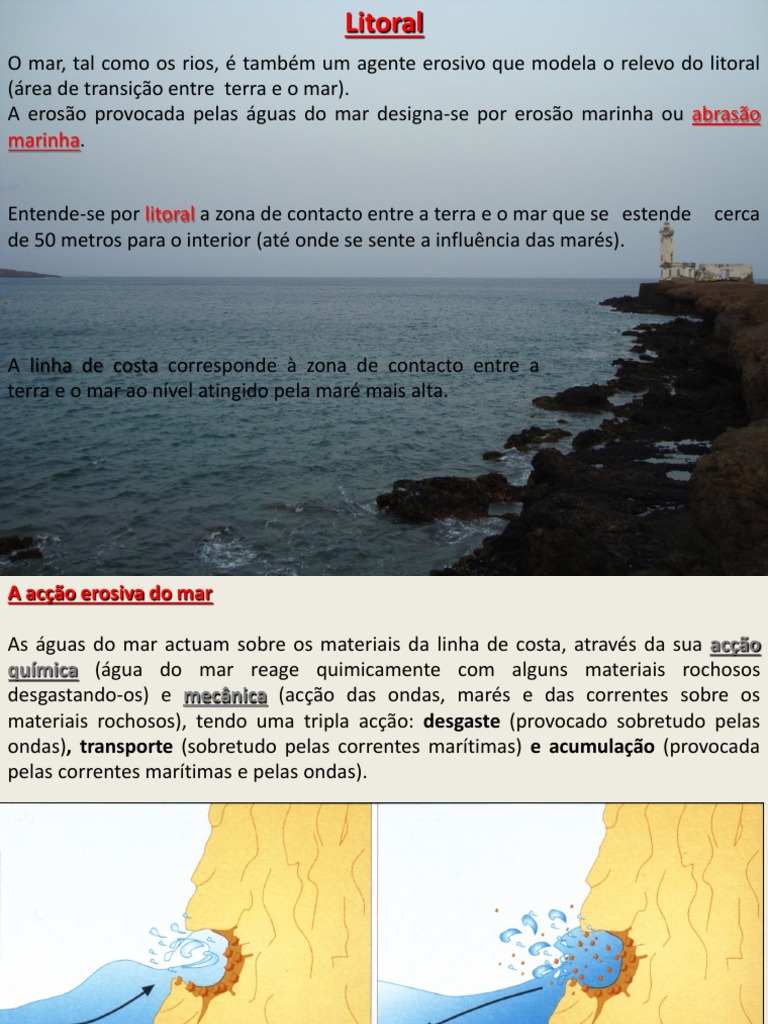 7-Formas de Relevo Litoral | Download grátis PDF | Terreno | Penhasco