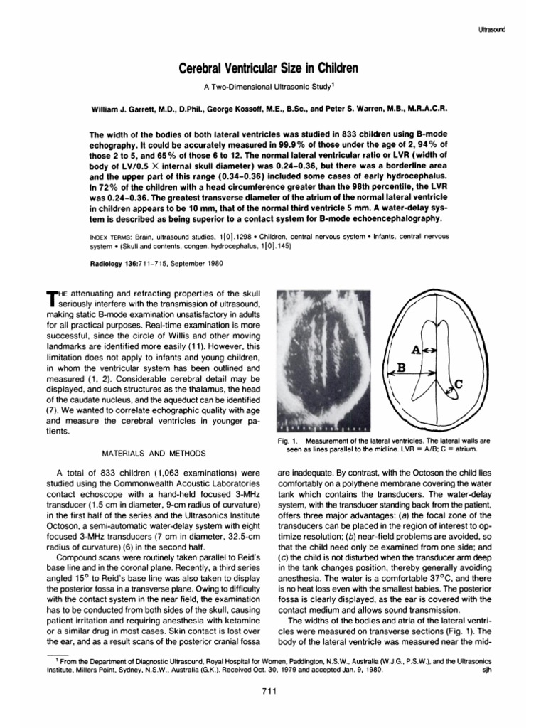 Ultrasound Study of Children's Ventricular Size | PDF | Human Anatomy ...