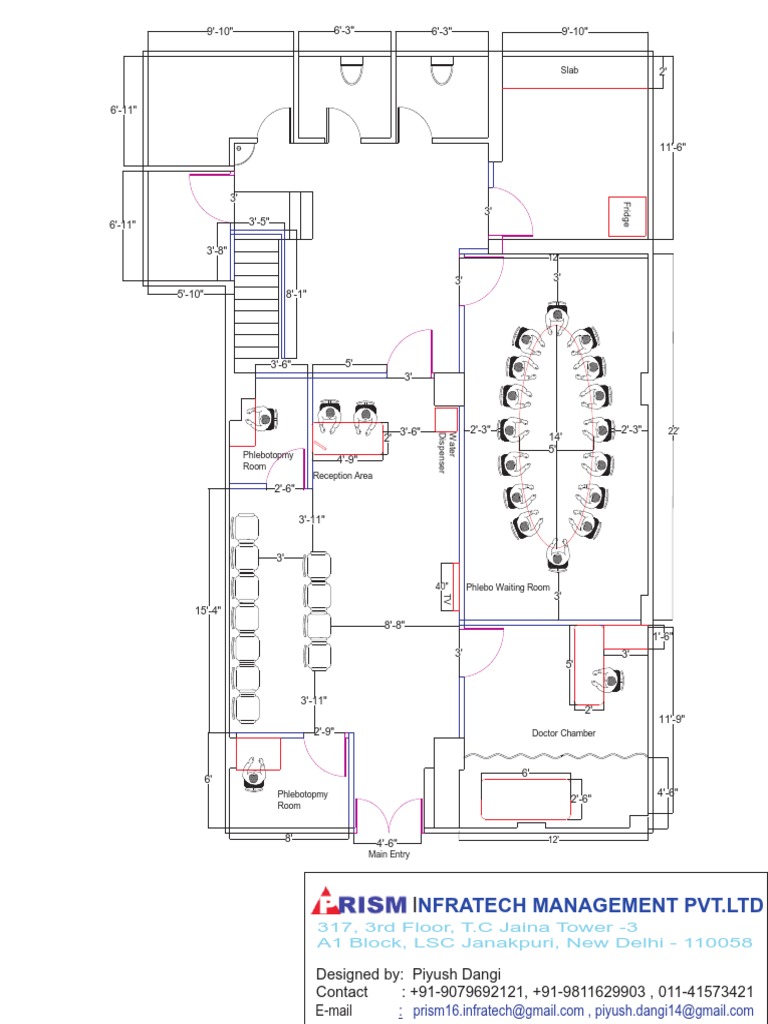 Floor Plan for a Medical Laboratory and Phlebotomy Clinic Showing Room ...