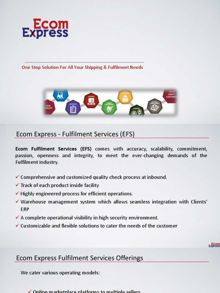 Ecom Fulfillment Services Overview | PDF | Warehouse | Business Economics