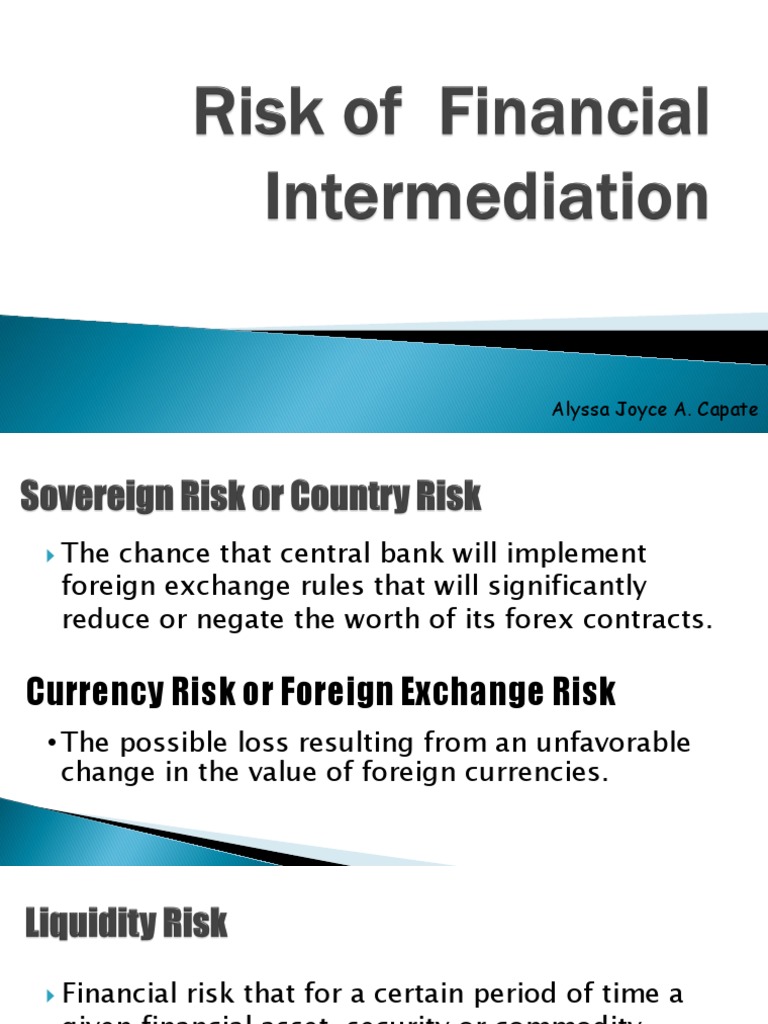 Risk of Financial Intermediation | PDF