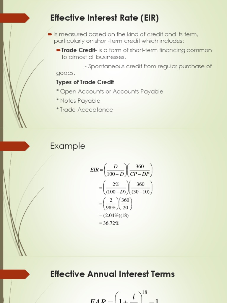 Calculating Effective Interest Rates (EIR | PDF | Interest | Bonds ...