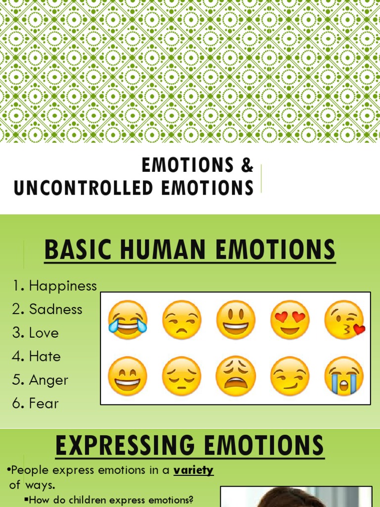 Emotions & Uncontrolled Emotions | PDF | Anger | Aggression