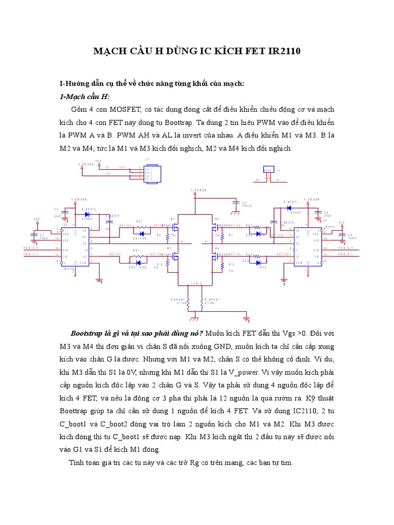 Mạch Cầu H Dùng Ic Kích Fet Ir2110 | PDF