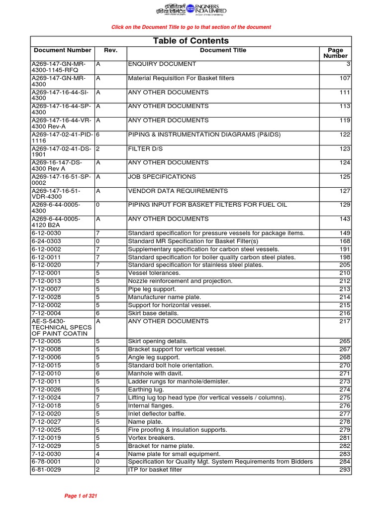 Strainer Description | PDF | Specification (Technical Standard) | Value Added Tax
