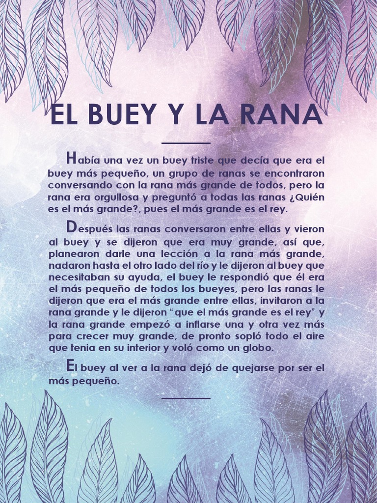 El Buey Y La Rana Pdf