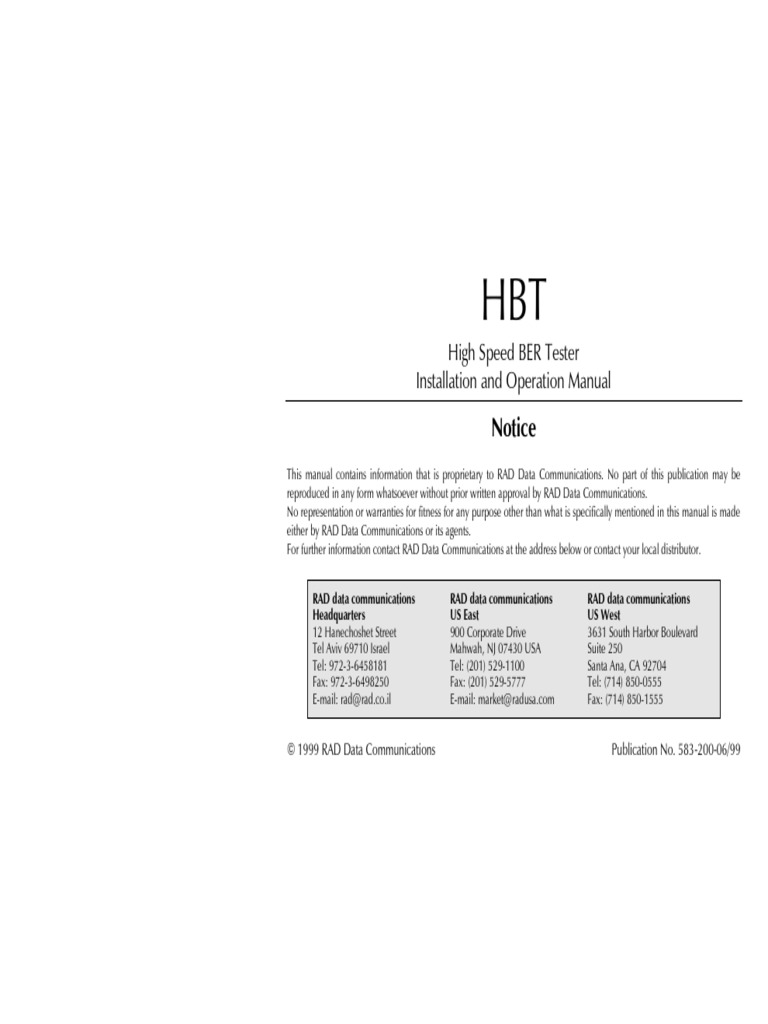 Manual HBT | PDF