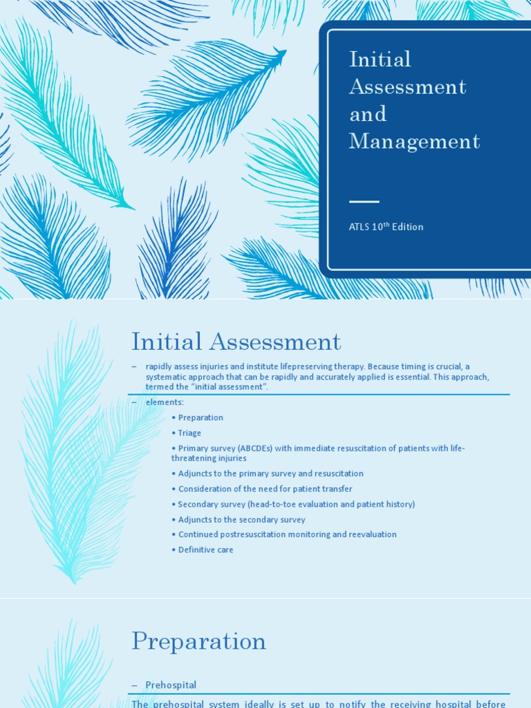 Initial Assessment and Management Atls 10 | PDF | Major Trauma | Bleeding