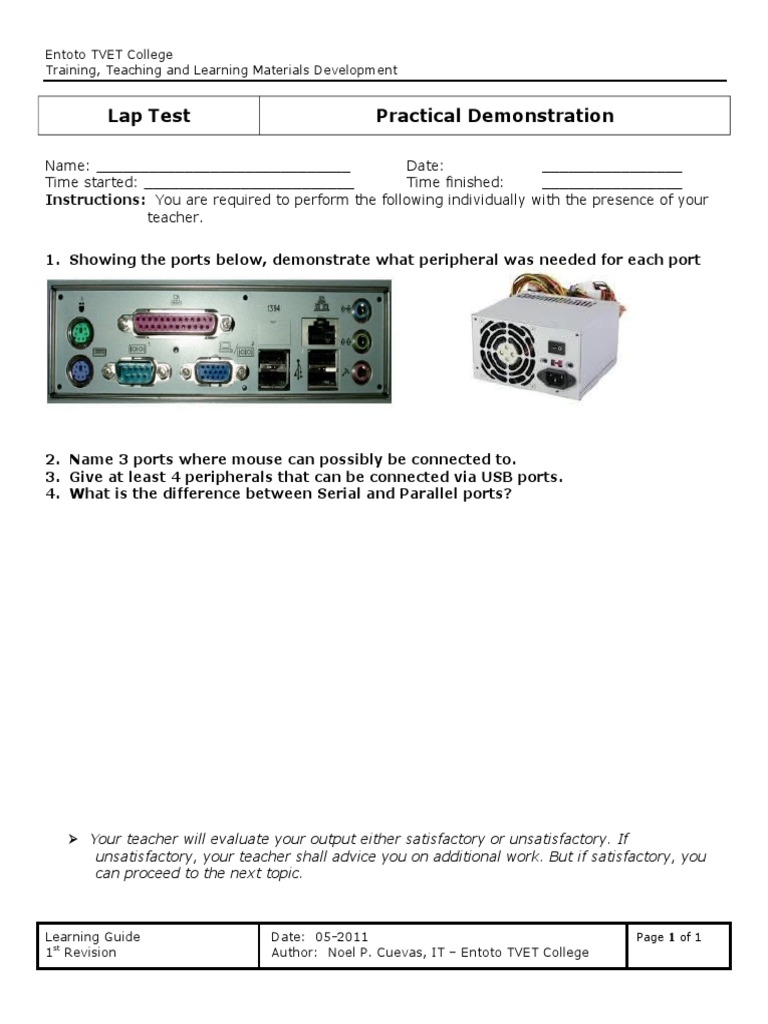 Lap Test Practical Demonstration | PDF