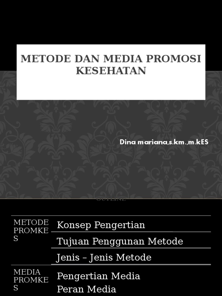 Metode Dan Media Promosi Kesehatan | PDF
