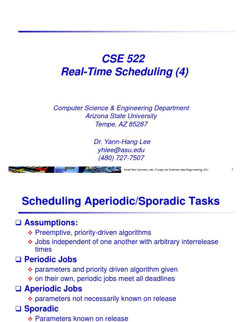 CSE522 5 Sp14 Scheduling Aperiodic | Download Free PDF | Scheduling (Computing) | Computing
