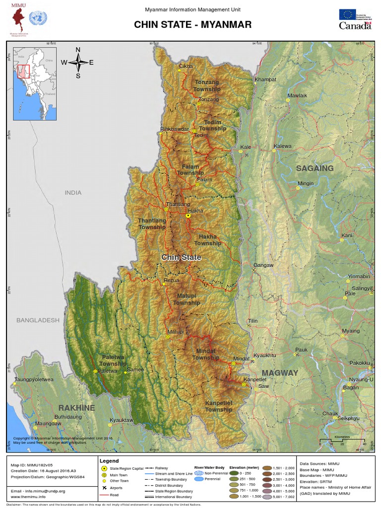 State Map TSP Chin MIMU182v05 16aug2016 A3 | PDF | Geophysics | Surveying