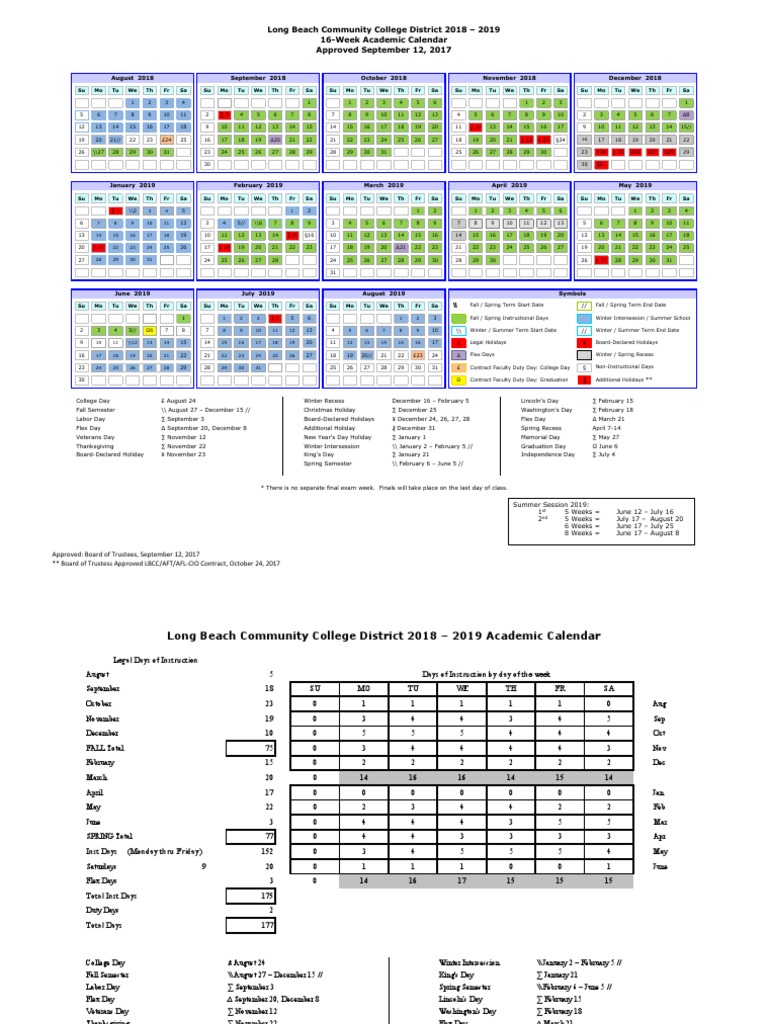Updated 2018-2019 Academic Calendar PDF | PDF | Academic Term | Public ...